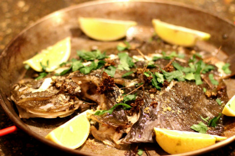 Whole roast turbot with ceps, capers and marjoram - Discover Seafood