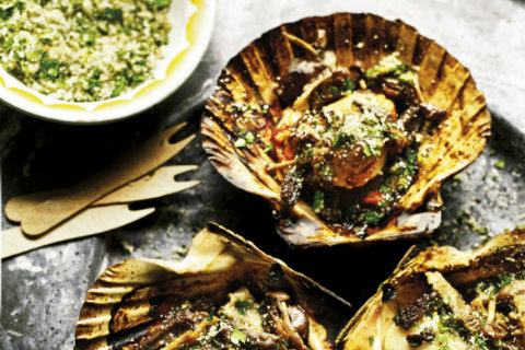 Scallops, wild mushrooms and horseradish gremolata - Discover Seafood